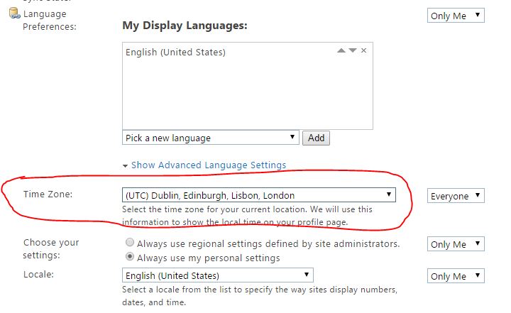 Setting Proper SharePoint Time Zone For Users SharePoint Maven