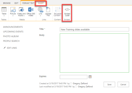 How to embed PowerPoint slides into a list item - SharePoint Maven