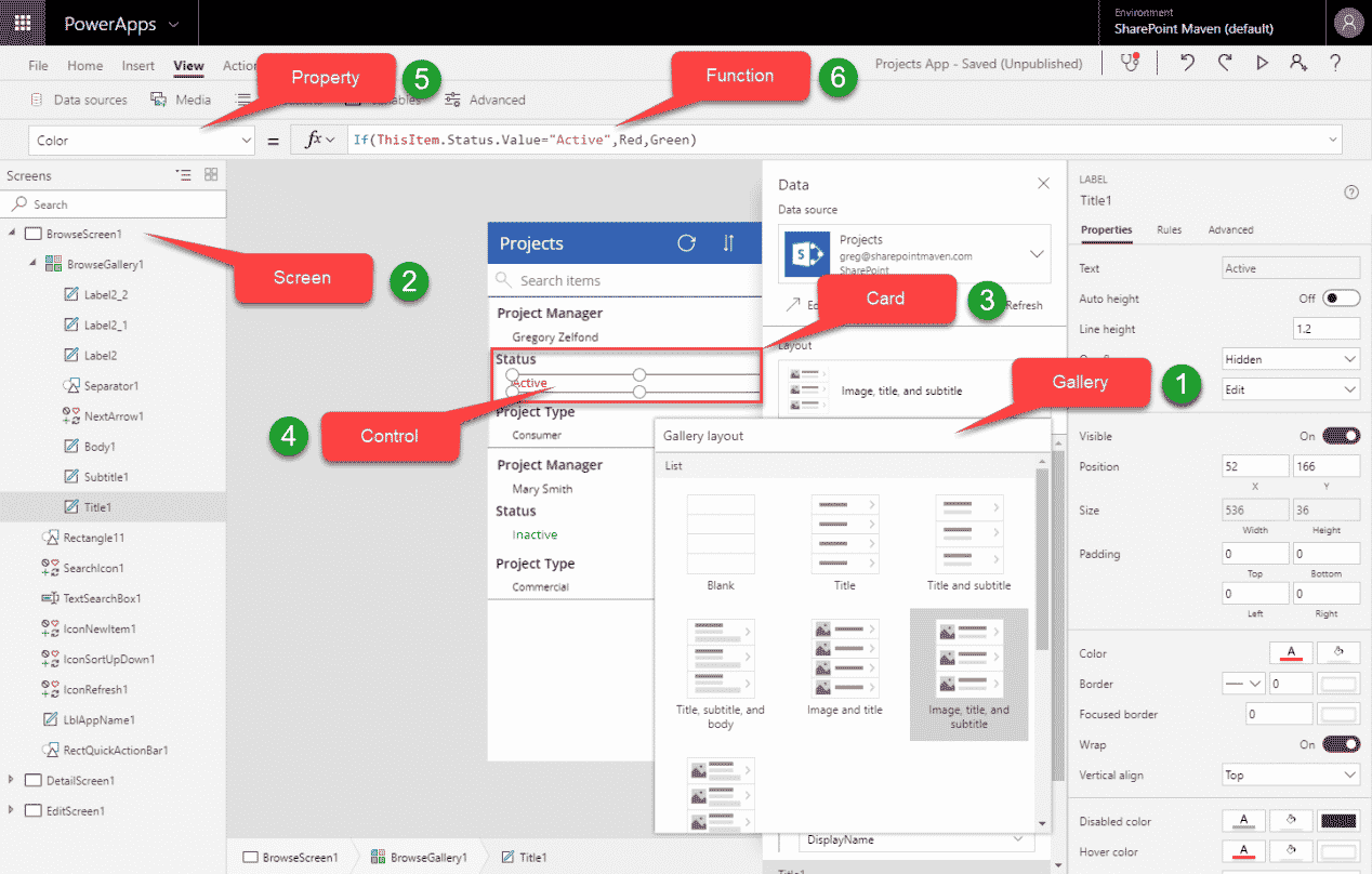 6 major components of PowerApps | SharePoint Maven