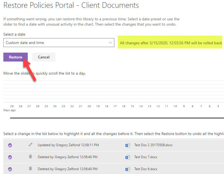 How to restore a Document Library in SharePoint Online | SharePoint Maven