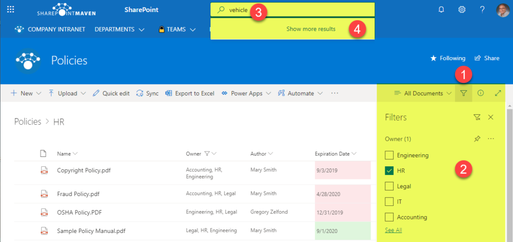 How to combine Filtered and Keyword search in a SharePoint Document ... How to combine Filtered and Keyword search in a SharePoint Document ...