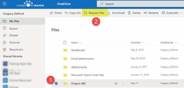How to request files in OneDrive | SharePoint Maven