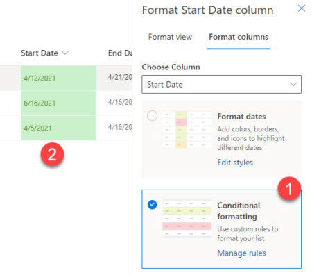 How to color code and format lists and libraries in SharePoint Online ...