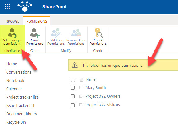 How To Create Unique Permissions For A File Or Folder SharePoint Maven