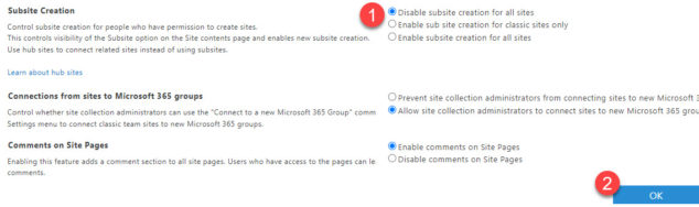 How to disable subsite creation in SharePoint Online | SharePoint Maven