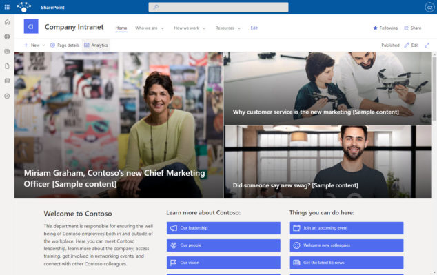 SharePoint Intranet Examples available out of the box | SharePoint Maven