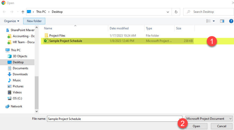 How to import a Microsoft Project schedule into Project for the Web ...