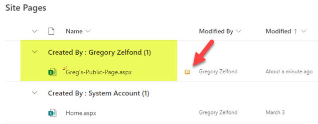 Private Draft of SharePoint Page – how it works | SharePoint Maven