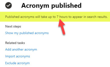 How to set up Acronyms in SharePoint Online Search & Intelligence ...