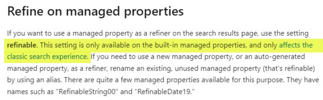 Managed Properties characteristics explained: Searchable vs. Queryable ...