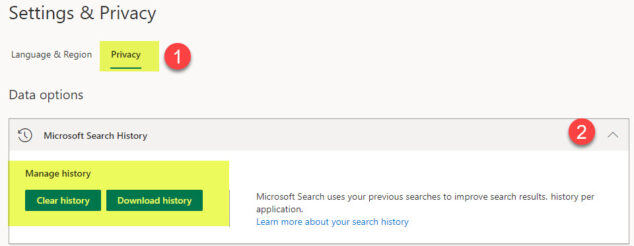 How to clear search history in SharePoint Online | SharePoint Maven