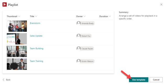 How to create a Video Playlist using the Playlist list template in SharePoint Online ...