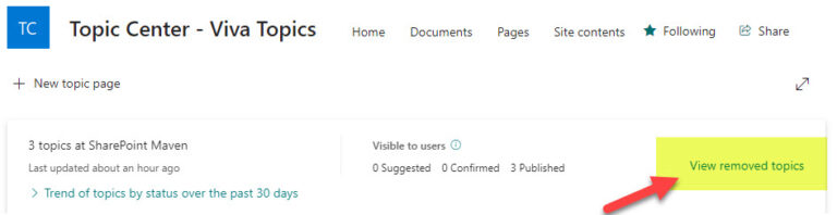How to remove Topics in Viva Topics Center | SharePoint Maven