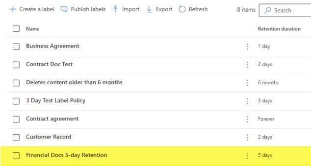 Set up Document Retention via Retention Labels in SharePoint Online ...