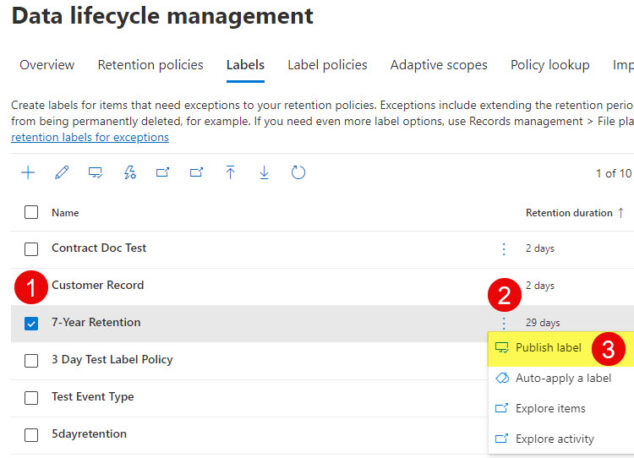 How to create Retention Labels based on Events | SharePoint Maven