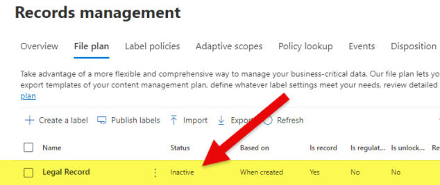 How to properly set a document as a Record via retention labels in ...