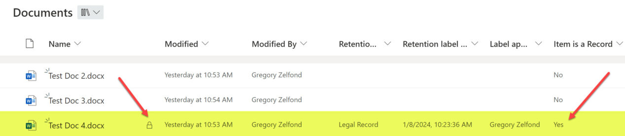 How To Properly Set A Document As A Record Via Retention Labels In Sharepoint Online