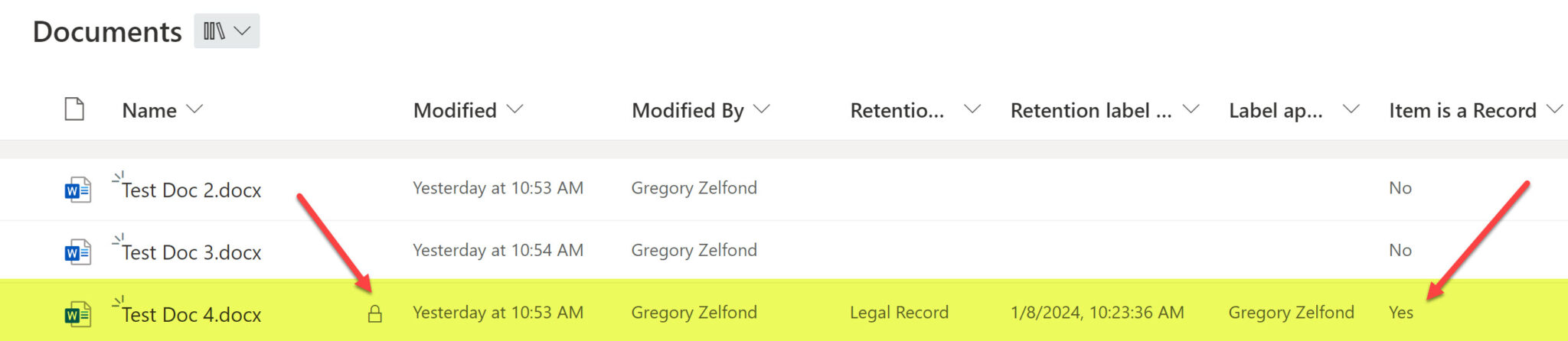 How To Properly Set A Document As A Record Via Retention Labels In