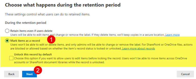 How to properly set a document as a Record via retention labels in ...