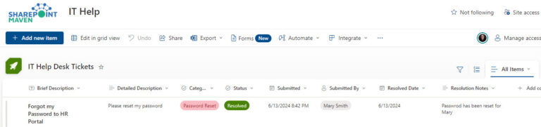 How to create a Help Desk Ticketing Solution in SharePoint | SharePoint ...