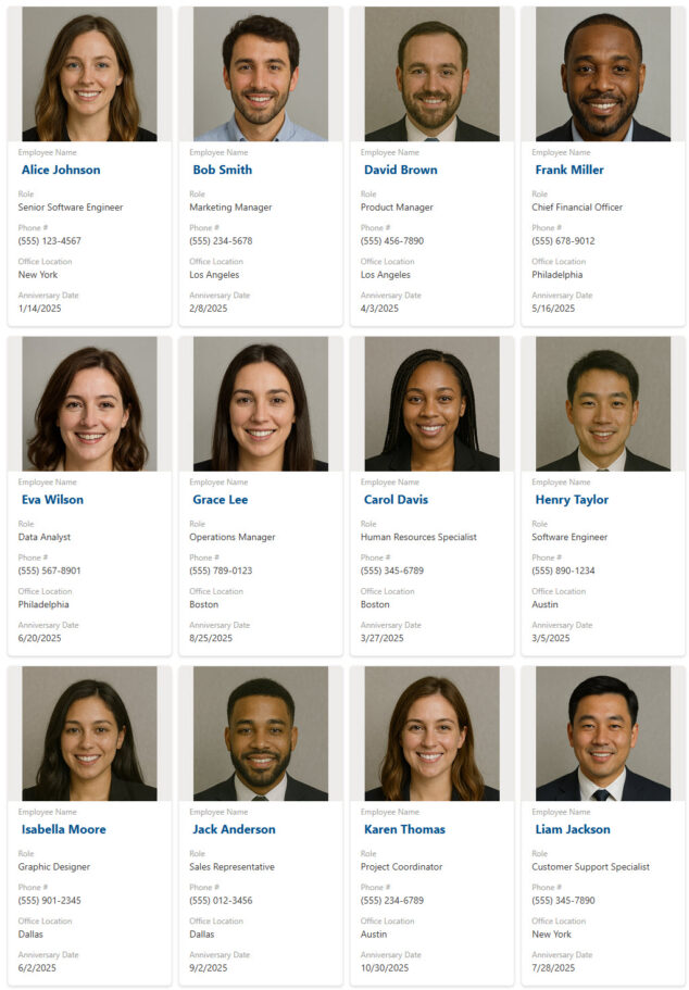 How to create an employee directory in SharePoint using Gallery View on ...