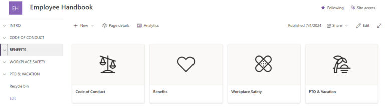 How to transfer Employee Handbook or Operations Manual to SharePoint ...