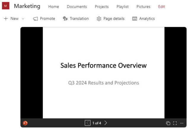 Embed Office Documents on SharePoint Page using File and Media Web Part ...