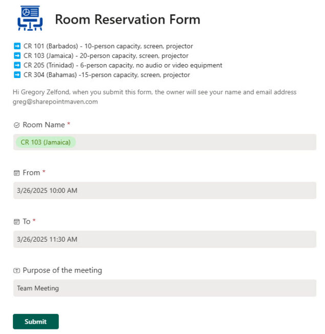How to create a Room Reservation Solution in SharePoint Out of the Box ...