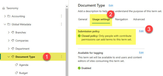 How to enable users to add new Terms to the Term Store | SharePoint Maven