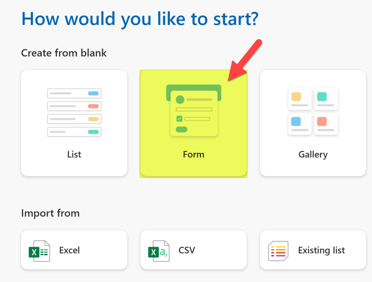 How to create a new List by creating a Form | SharePoint Maven