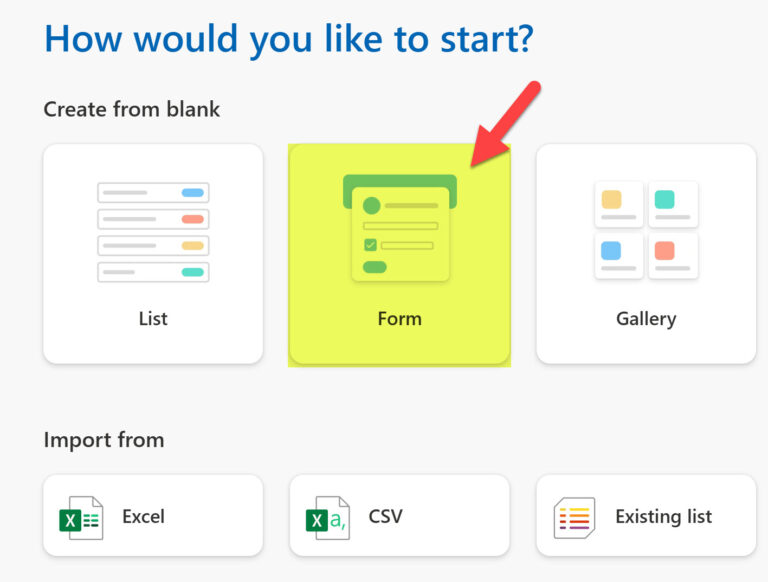 How to create a new List by creating a Form | SharePoint Maven