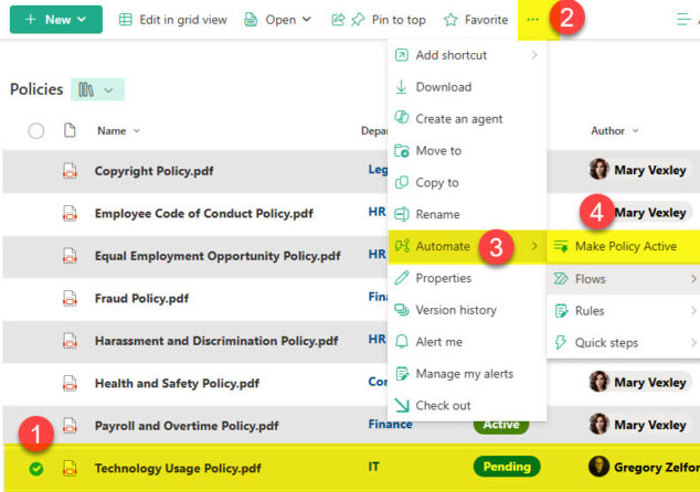 How to use Quick Steps in SharePoint Lists & Libraries | SharePoint Maven