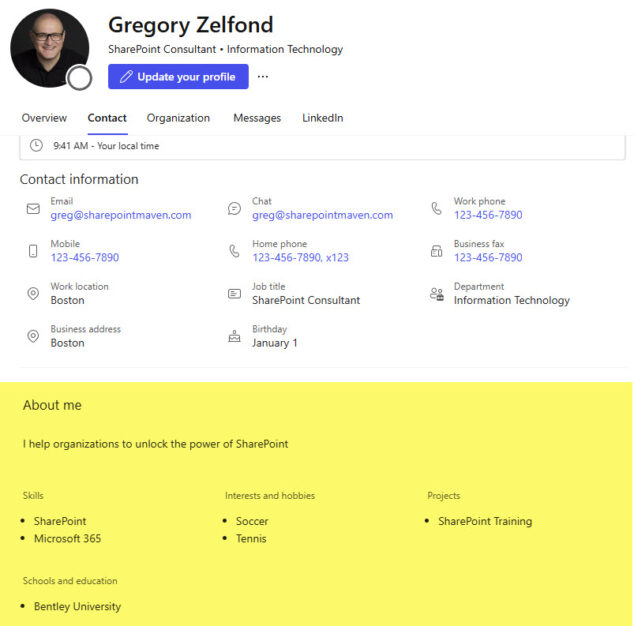 How to update your User Profile in Microsoft 365 | SharePoint Maven