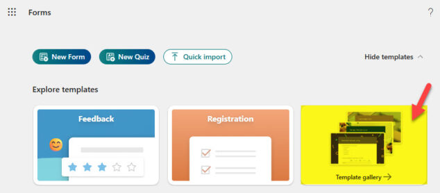 How to create Forms and Surveys from the Forms Template Gallery ...