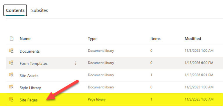 What Is the Site Pages Library in SharePoint? | SharePoint Maven